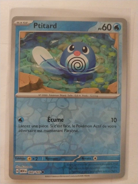 CARTE POKÉMON PTITARD 060/165 Reverse EV3.5 Mini Série 151 NEUF EUR 1 ...