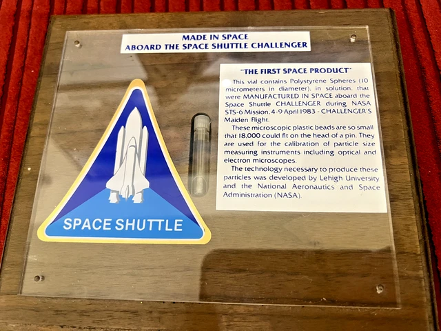 NASA SPACE SHUTTLE Challenger Made Aboard Polystyrene Spheres Ltd ...