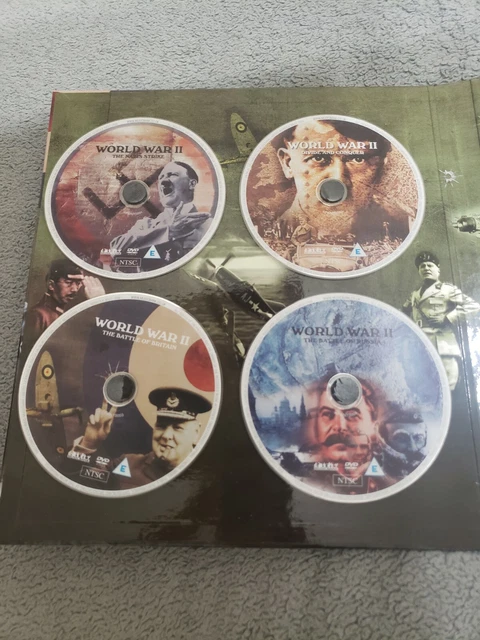 WORLD WAR II dvd 8 Disc box set collector's edition NTSC color mode:B&W ...