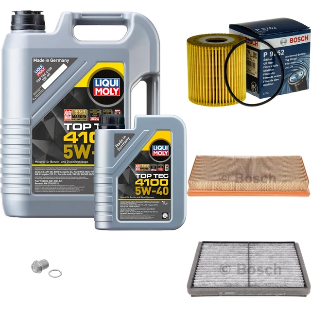 BOSCH INSPECTION SET 6L Liqui Moly Top Tec 4100 5W-40 pour Volvo V40 Break 1.8 EUR 131,16 ...