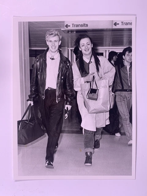 CULTURE CLUB FOTO Boy George Originale Marchiato Vintage B/W Promo ...