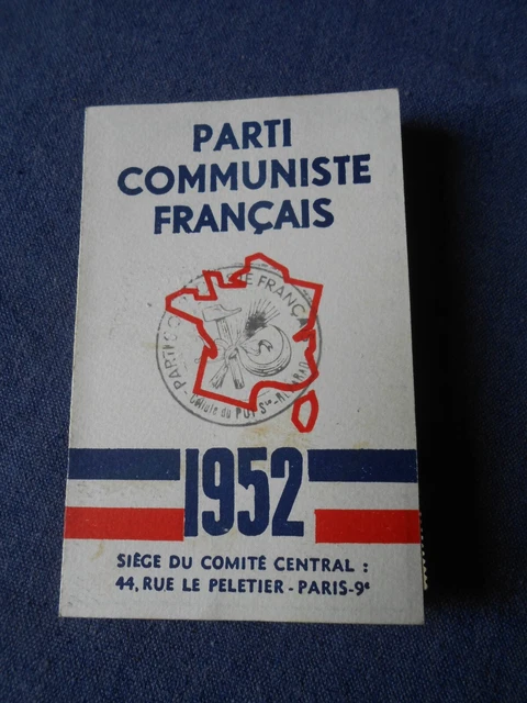 ANCIENNE CARTE PARTI Communiste Francais 1952 Aix Le Puy EUR 11,90 ...