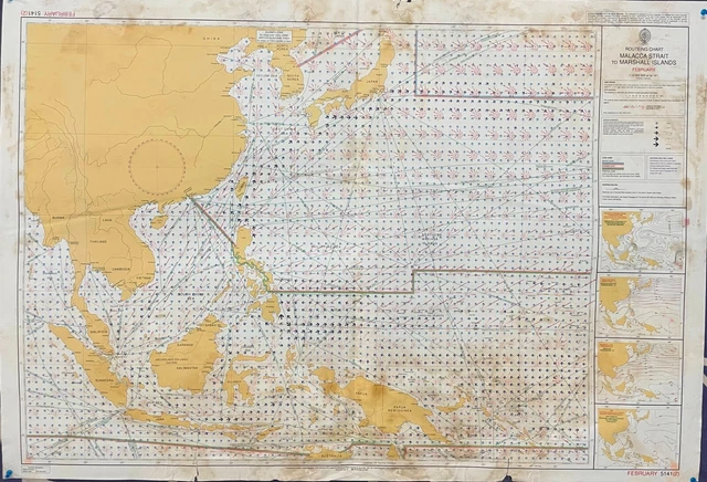 ADMIRALTY 5141(2) ROUTEING CHART MALACCA STRAIT TO MARSHALL ISLANDS Map ...
