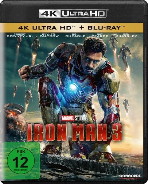 IRON MAN 3 (Uhd) - Downey,Robert Jr./Paltrow,Gwyneth 2 Ultra Hd Blu-Ray ...