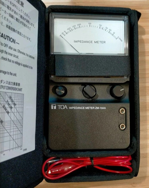 TOA IMPEDANCE METER Handheld Battery Operated ZM-104A Japan used $178. ...
