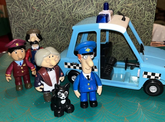 VINTAGE POSTMAN PAT Toys Police Car PC1 & Pat,AJ, Goggins & Ted Glen ...
