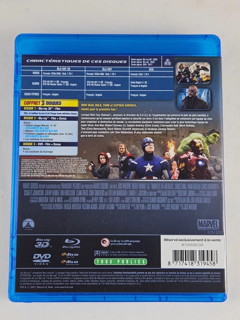 MARVELS AVENGERS BLU-RAY 3D Region B - VGC - Mint Disc £5.95 - PicClick UK