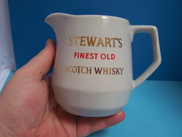VINTAGE WADE REGICOR Ware Stewart's Finest Old Whiskey Advertising Jug ...