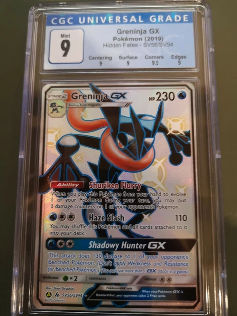 POKEMON - CGC - 9 - Greninja Gx - Sv56/Sv94 - Hidden Fates Graded $94. ...