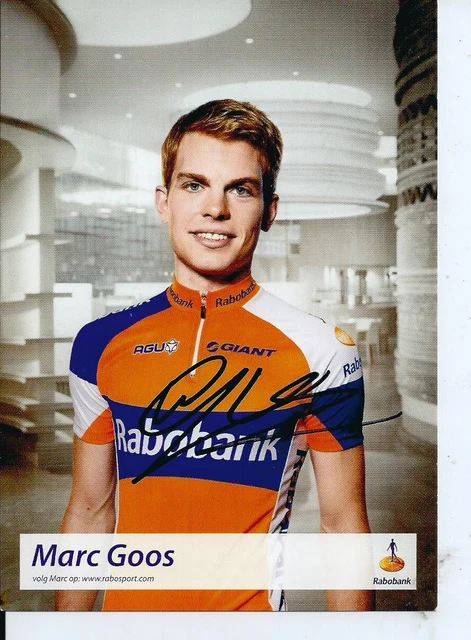 TDF-CYCLISME CP AUTOGRAPHE " MARC GOOS " team RABOBANK EUR 1,50 ...