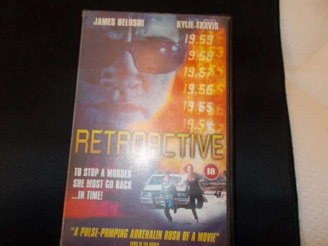 VHS VIDEO RETROACTIVE James Belushi Big Box Ex-Rental size time code £9 ...