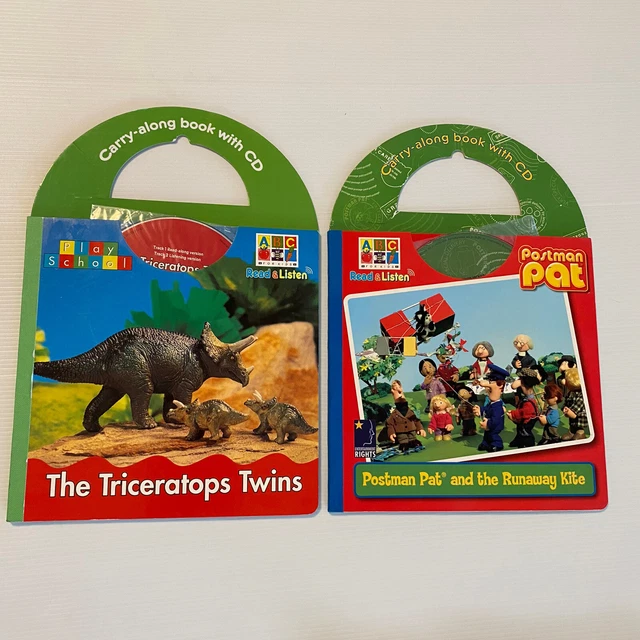 THE TRICERATOPS TWINS Play School Postman Pat ABC Kids Carry Along Book ...