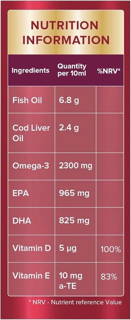 SEVEN SEAS COD Liver Oil Plus Omega-3 Fish with essential Vitamins D ...