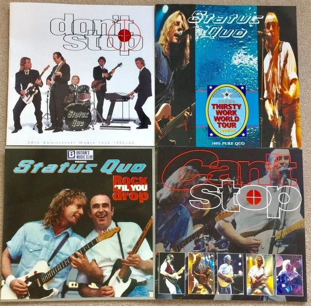 STATUS QUO - Rossi and Parfitt - 4 World Tour Programmes - Excellent ...
