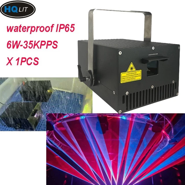 WATERPROOF 6W IP65 Power Laser Light RGB Animation Beam ILDA Outdoor ...