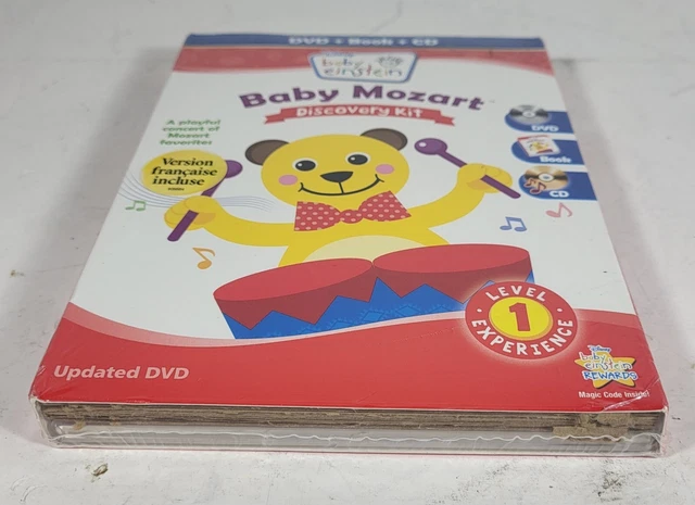 DISNEY BABY EINSTEIN Baby Mozart Discovery Kit DVD + Book + CD, Level 1 ...