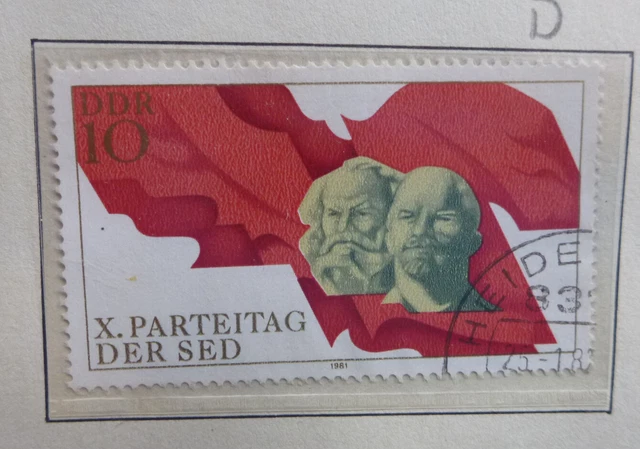 DDR EAST GERMANY 1981 10th CONGRESS OF SED USED STAMP £1.07 - PicClick UK