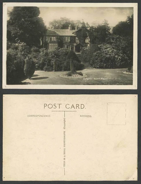 RYDAL MOUNT POET William Wordsworth's Family Home, House Old Real Photo ...