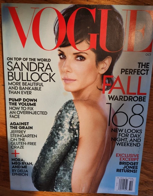 2013 OCTOBER VOGUE Magazine Actress Sandra Bullock ON TOP OF THE WORLD ...