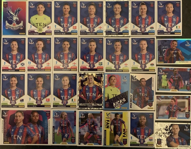 PANINI BARCLAYS WSL 2025 Team Set In Full Crystal Palace X29 Stickers £ ...