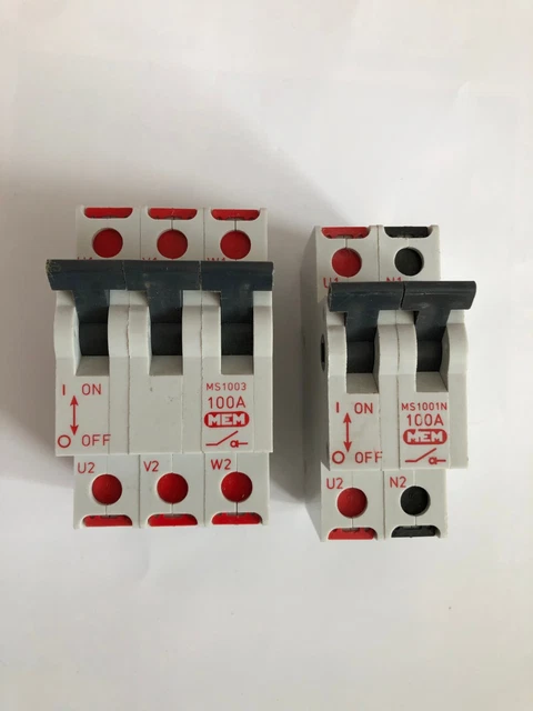 MEM 100 AMP Triple Pole Main Switch Disconnector Ms1003 /And Ms1001N ...