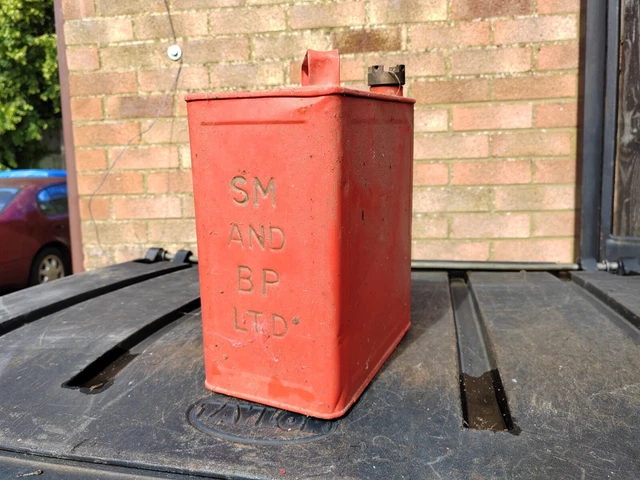 VINTAGE 2 GALLON Petrol Jerry Can With Cap Shell Mex Bp Ltd £35.00 ...