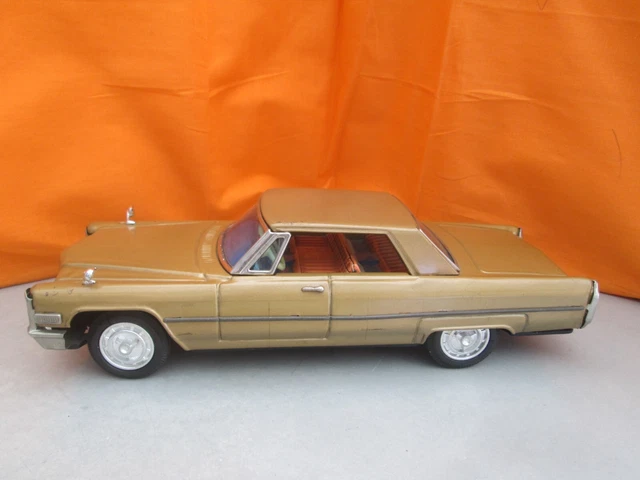 VINTAGE BANDAI 1960S Cadillac Tin Friction Toy Car 13 Inches Long VERY ...