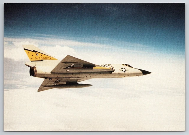 CONVAIR F-106A DELTA Dart Jet Fighter USAF Vintage Photochrome Postcard ...
