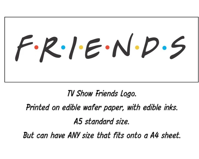 FRIENDS TV SHOW Logo Cupcake or Cake Toppers Edible Wafer Paper ANY ...