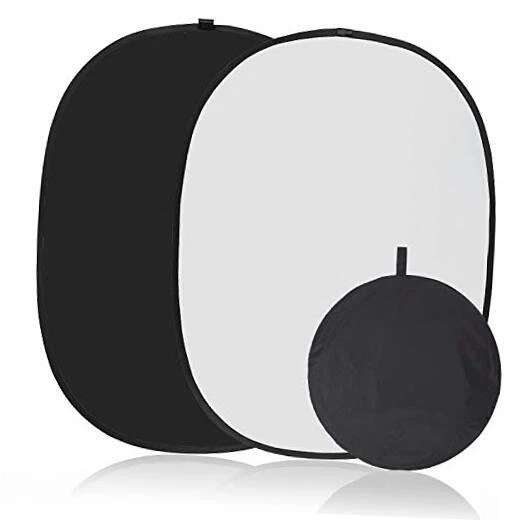 5’×7’ COLLAPSIBLE TWIST Background Double-Sided Pop Up Flex Black&White ...