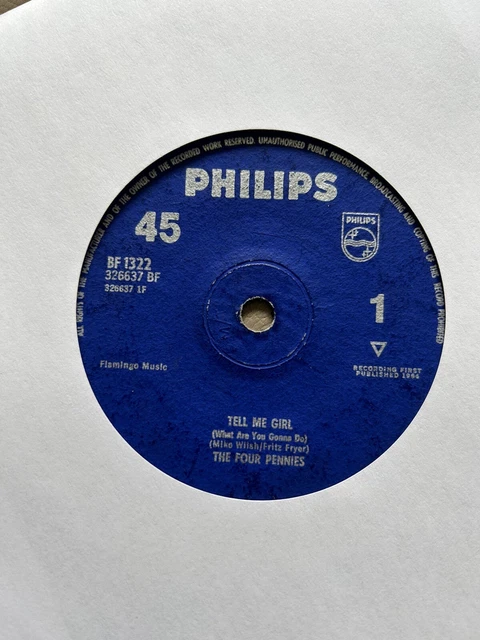 THE FOUR PENNIES - Tell Me Girl/Juliet 1964 - 7" Vinyl Single - Philips ...