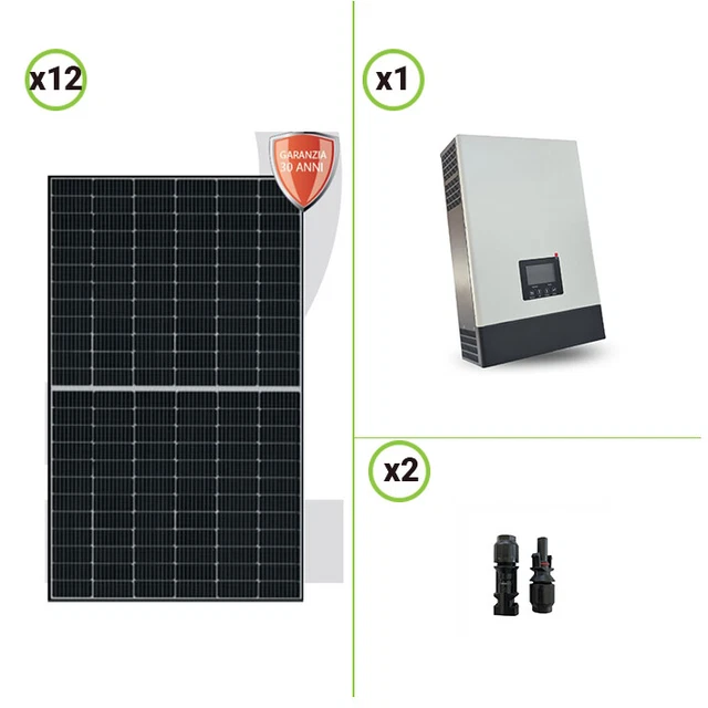 KIT PHOTOVOLTAÏQUE PANNEAUX 6000W Onduleur Hybride SNA5000 5KW Double Contrôleur EUR 6.952,24 ...