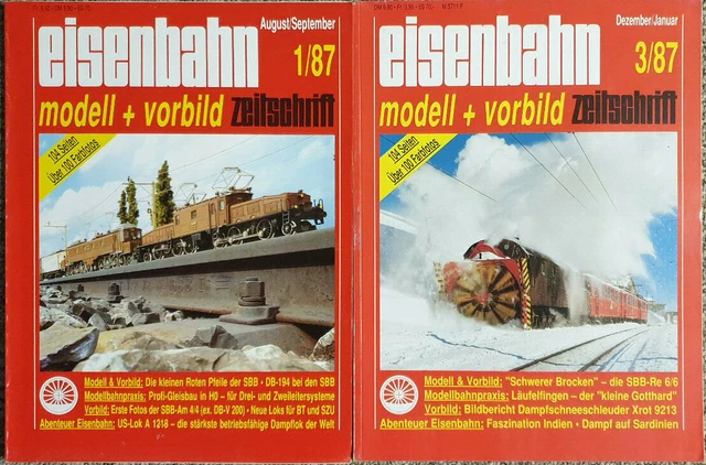ZEITSCHRIFT EISENBAHN MODELL + Vorbild, 5 Hefte, 1/87, 3/87, 4/88, 5/88, 6/88 EUR 8,00 - PicClick DE