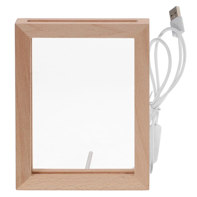 CADRE LUMIÈRE LED Support De Bureau Avec Lampe Veilleuse Lumineux En ...