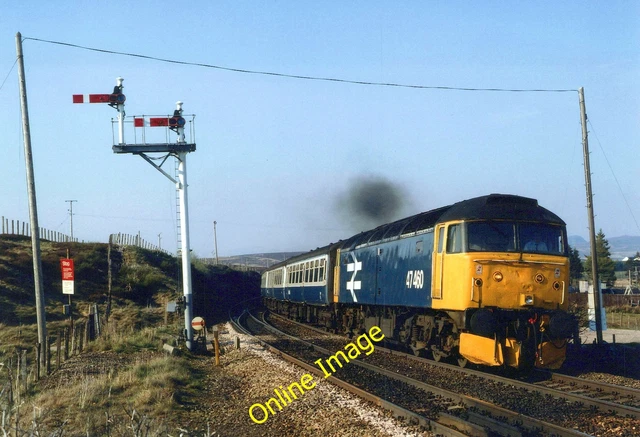 RAILWAY PHOTO 6X4 Class 47 47460 departs Dalwhinnie c1990 £1.40 ...