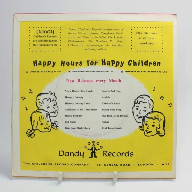 VINTAGE OLD KING Cole Nursery Rhymes Dandy Records 7 pouces disque ...