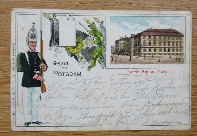 ALTE REGIMENTS POSTKARTE 1. Garde Regiment zu Fuss / Potsdam 1904 EUR 24,99 - PicClick DE