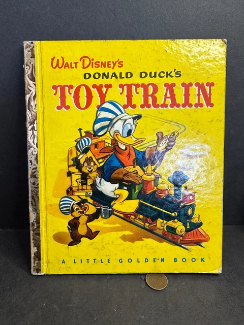 LITTLE GOLDEN BOOK WALT DISNEY'S DONALD DUCK'S TOY TRAIN, 1950 $9.99 ...