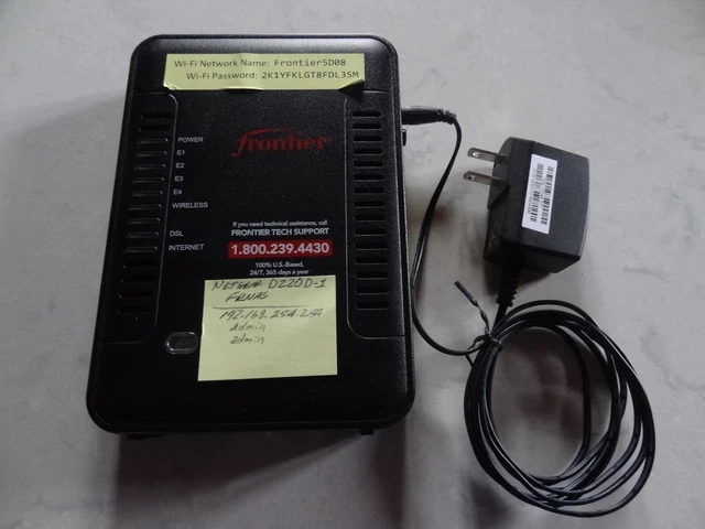 NETGEAR ADSL2+ MODEM-ROUTER B90-755044-15 model 7550 D2200D-1 FRNAS ...