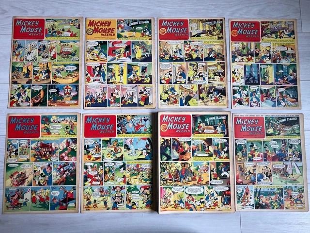 52X JOURNAL WALT DISNEY's MICKEY MOUSE WEEKLY Year 1952 Odhams Willbank ...