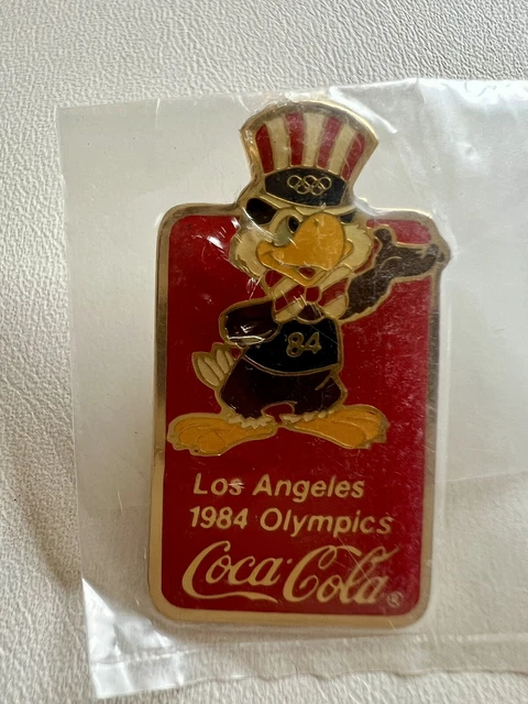 1984 COCA-COLA LOS Angeles Olympics Pin - Sam The Eagle Hand Extended # ...