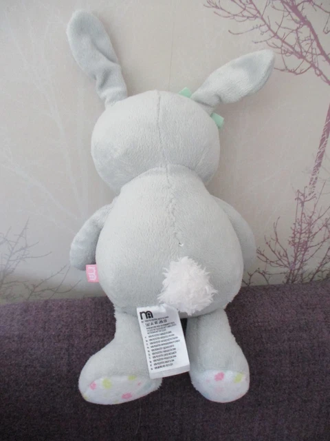 MOTHERCARE - CONFETTI Party - Grey Bunny Rabbit - 11" Soft Plush ...