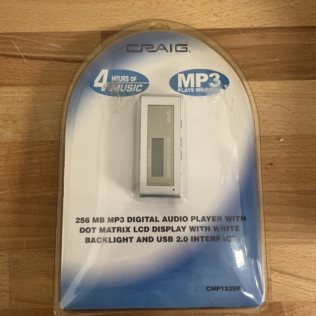 VINTAGE CRAIG CMP1329B 256mb MP3 Digital Audio Player MP3/WMA ...