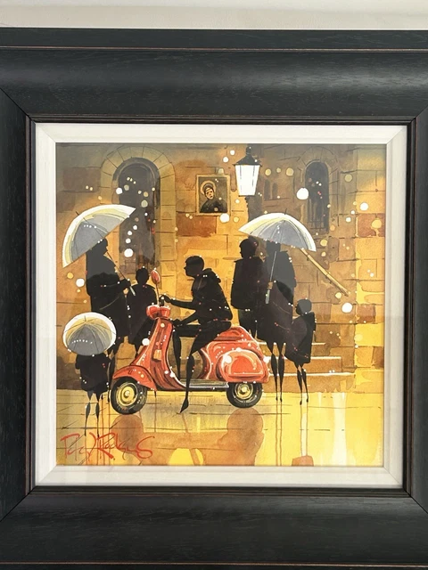 PETER J RODGERS ‘ The New Vespa’ Original Watercolour Signed £375.00 ...