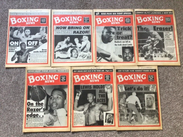 BOXING NEWS MAGAZINES x7 from 1992 - LENNOX LEWIS Front Covers £7.55 ...