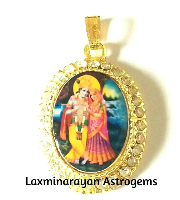 RADHA KRISHNA PENDENT Symbol Of Pure Love & Divine Joy Destroy All Pain ...