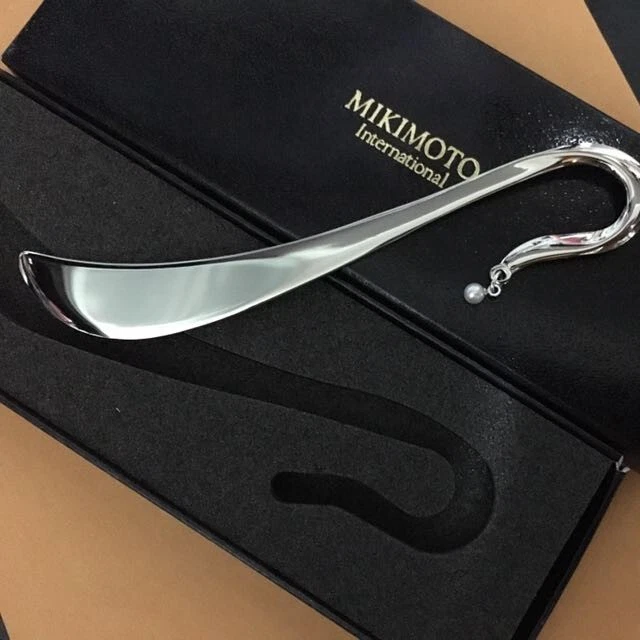 MIKIMOTO BOOKMARK / Paper Cutter with Pearl Silver Stainless Steel New ...