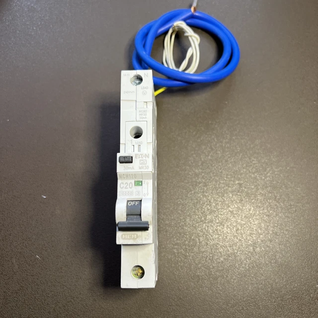 MEM MEMSHIELD 2 MCH120MR30 - 20a 30mA Type C S/Pole MCB + MR30 Field ...