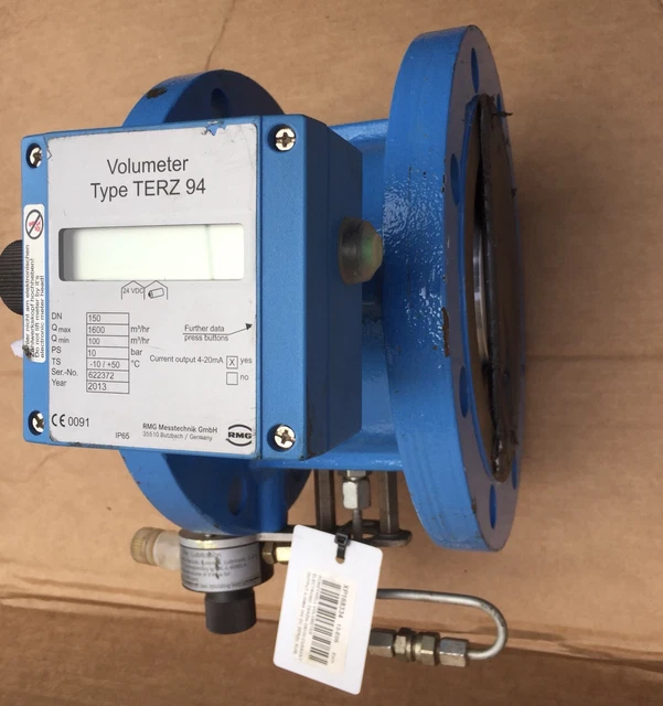 RMG GAS METER volumeter type TERZ 94 DN150 Qmax 1600 PS 10 Bar -10/+50 Year 2013 £1,200.00 ...