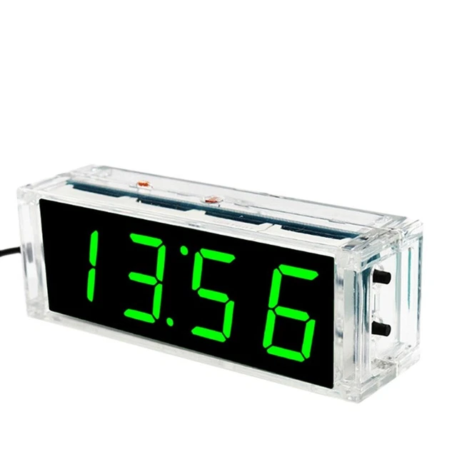 DIY DIGITAL CLOCK Kit 4 Digit LED Electronic Clock Kit Screen with ...